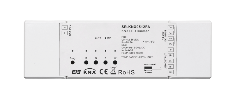 KNX LED Controller | RGB, RGBW & CCT | 12V-24V | SK-LED